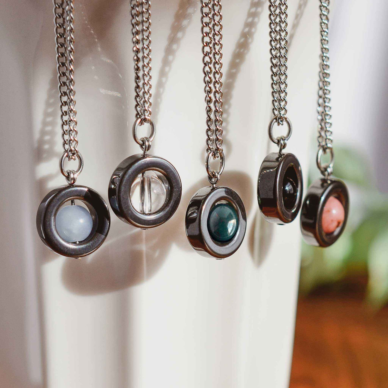 Gemstone Spinner Fidget Necklace – Little Gems Jewels