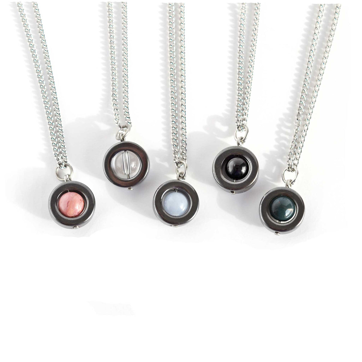 Anxiety Spinner Necklace, Hypoallergenic Gemstone Fidget Jewellery ...